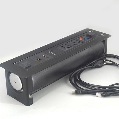 China Office Furniture Flip Up Tabletop Power Socket For Meeting Room Table for sale