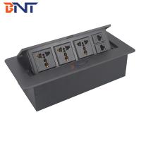 China Pop Up Type Table Mounted Power Data Socket Outlet Box With RJ45 Data Ports for sale