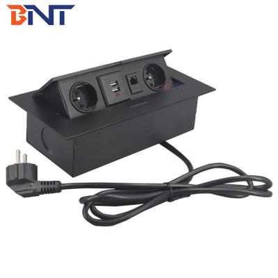 China Modern Hidden Into Office Table Power Data Connection Tabletop Outlets for sale