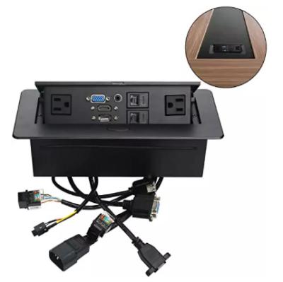 China Desktop Conference Table Pop Up Socket 2 Outlets And USB Multipurpose Sockets US Plug for sale