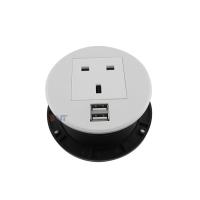 China BOENTE Desktop Power Grommet With USB Hidden Power Socket Desktop Charging Station With 1 UK 2 USB Power for sale
