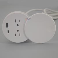 China BOENTE High Quality 4.92 Ft Cord US Power And USB-A And USB-C White for Sofa Recessed Switch Table Socket Factory for sale