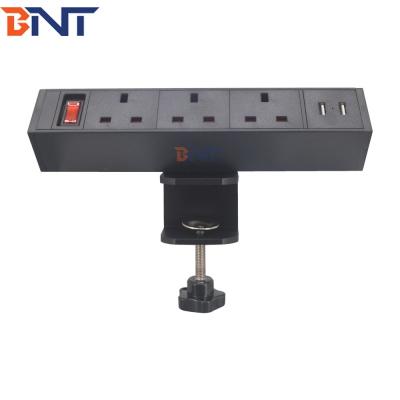 China Boente Custom Made 6.56 Ft Cord 3 UK Power and 2 USB with Power Switch Black Office Electrical Sockets Manufacturer for sale