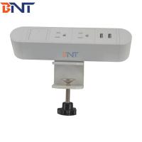 China Boente Customize 6.56 Ft Cord 2 USB 2 US Plug And 1 Mount Clamp White Kitchen Desktop Clamp Power Socket Volume Produce for sale