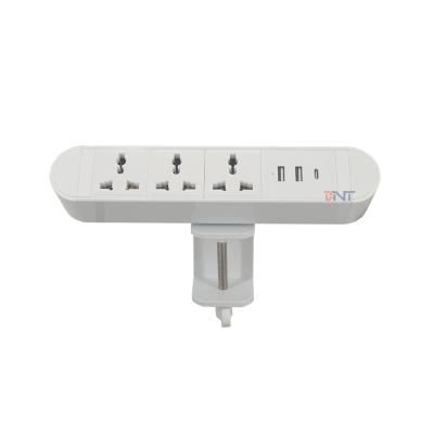 China BOENTE Hot Sale 6.56 Ft Cord 3 Universal Power & 2 USB-A & 1 USB-C White Home Recessed Power Strip Socket Wholesale for sale