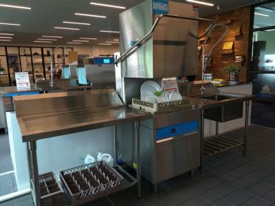 China 220V 50Hz Hood type dishwasher 1400H 650W 800D ECO-F1 for Guest House for sale