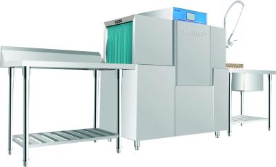 China Stainless Steel Rack conveyor dishwasher ECO-M140 10KW / 46KW for Restaurant for sale