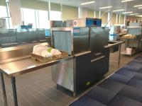 China 1600H 1400W 750D Commercial Kitchen Equipment Dishwasher Dispenser inside for Staff canteens for sale