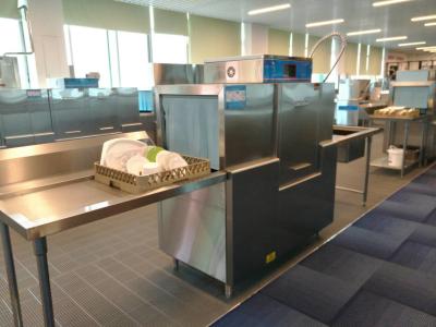 China 1600H 1400W 750D Commercial Kitchen Equipment Dishwasher Dispenser inside for Staff canteens for sale