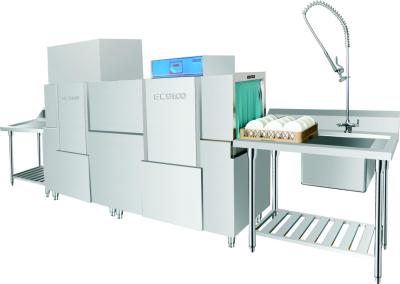 China Stainless Steel Rack conveyor dishwasher ECO-M260PH 20KW / 56KW for Restaurant for sale