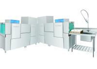 China 20KW / 56KW  Hotel Rack conveyor dishwasher ECO-M260PH Dispenser inside for sale
