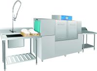 China Stainless Steel Rack conveyor dishwasher 21.3KW / 57.3KW for Restaurants for sale