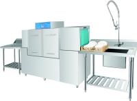 China ECO-M190P Rack conveyor dishwasher Stainless Steel Dispenser inside for sale