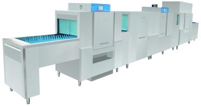 China 46KW / 82KW Hotels Flight Type Dishwasher ECO-L850CP3H2 , Restaurant Style Dishwasher for sale