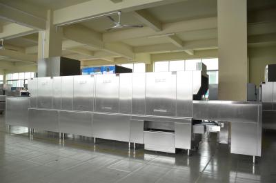 China ECO-L680CP2H Stainless Steel Commercial Dishwasher 1900H 6800W 850D Dispenser inside for sale