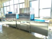 China Flight Type Dishwashing Machine 33KW / 69KW , Restaurant Style Dishwasher for sale