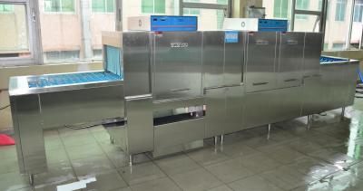 China 25KW / 61KW Central kitchen Flight Machine Dishwasher ECO-L540CP2 Dispenser inside for sale