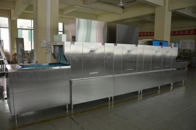 China Dispenser inside  Stainless Steel Long chain dishwasher ECO-L580P2H2 for Central kitchen for sale