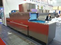 China 1900H4700W850D Dispenser inside Long chain dishwasher ECO-L470PH for Staff canteens for sale