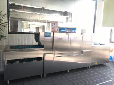 China 23KW / 59KW Restaurant Style Dishwasher  1600H 3900W 850D , Energy Saving Dishwasher for sale