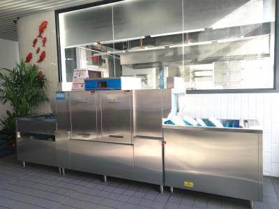 China Restaurant Kitchen Dishwasher 1600H 3900W 850D Dispenser inside ECO-L390P2 for sale