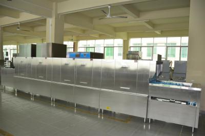 China Automatic Dishwashing Machine Flight Type Dishwasher 1900H 7000W 850D Dispenser inside for sale