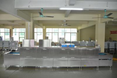 China 44KW / 80KW Flight Type Dishwasher ECO-L700P3H2 Dispenser inside for sale