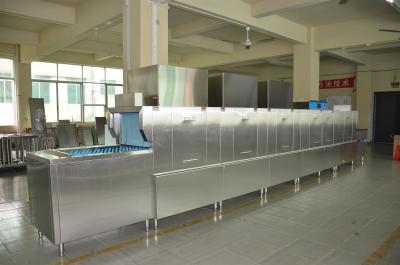 China ISO Flight Type Dishwasher 1900H 8100W 850D Dispenser inside for Staff canteens for sale
