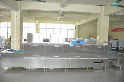 China Single Tanks Flight Type Dishwasher For Restaurants 1900H 6700W 850D for sale