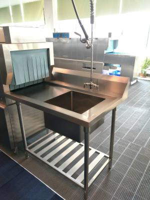 China Stainless Steel Kitchenaid Dishwasher Parts 304 Entry Table for Staff canteens 830H 1100W 750D for sale