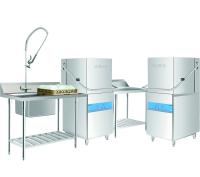 China 6.5KW / 11KW 107KG Hood type dishwasher  for Hotels / Guest House for sale