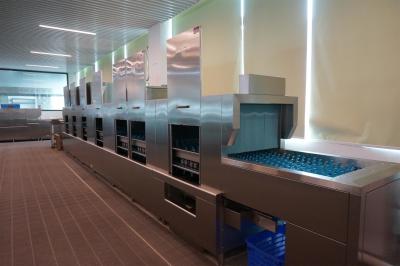 China Stainless Steel Commercial Dishwasher Long Chain for Restaurants and Staff canteens for sale