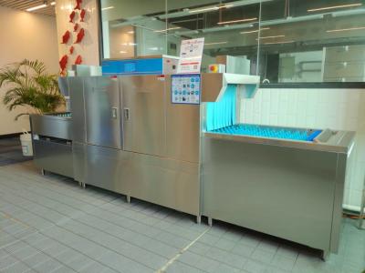 China Stainless Steel Flight Type Dishwasher For Canteen Hotel 3900*850*1600mm for sale