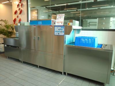 China High Temperature Flight Type Dishwasher With Touch Screen Intelligence Control for sale
