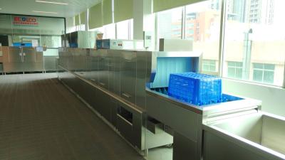 China Large Commercial Dishwashing Machine For Restaurants 9500×850×1900mm for sale