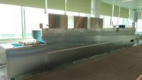 China Steel Small Commercial Dishwasher / Triple Tanks Restaurant Dishwasher Machine for sale
