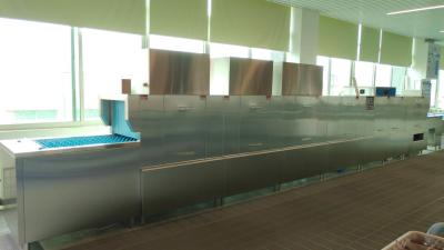 China High Temperature Commercial Dishwashing Machine With Touch Screen Control for sale