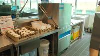China Stable Performance Hood Type Dishwasher 25L Wash Tank Volume Custom Made for sale
