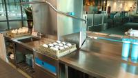 China ECO-F1 Energy Saving Hood Type Dishwasher With Unique Rinse Arms Design for sale