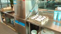 China Eco - Friendly Hood Type Dishwasher With Hard Stainless Steel Material for sale