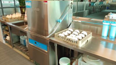 China Eco - Friendly Hood Type Dishwasher With Hard Stainless Steel Material for sale