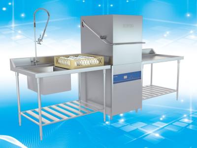 China Hood Type Commercial Dishwasher For Restaurant Long Service Life 1400H650W800D for sale