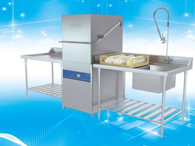 China Stable Performance Hood Type Dishwasher With Automatic Clearning Function for sale