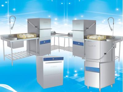China High Speed Hood Type Dishwasher For Restaurant Easy Operation 107KG for sale