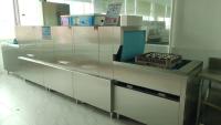 China Staff Canteens Flight Type Dishwasher With Magnetic Push Open Doors for sale
