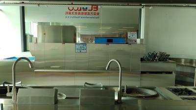 China Flight Type Restaurant Dishwasher Machine / Heavy Duty Dishwashers Commercial for sale