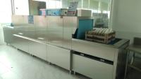 China Labor Saving Flight Type Dishwasher For Central Kitchen 3600-5300 Sets Per Hour for sale
