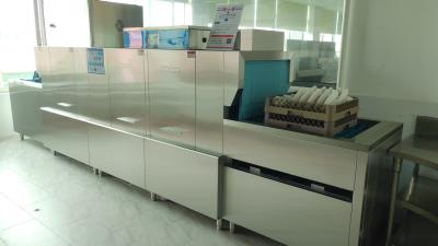 China Labor Saving Flight Type Dishwasher For Central Kitchen 3600-5300 Sets Per Hour for sale