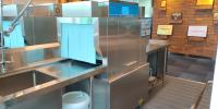 China Low Labor Cost 3 Rack Dishwasher , SS Commercial Glassware Dishwasher for sale