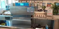 China Safety Protection Rack Conveyor Dishwasher Automatically Shut Down for sale